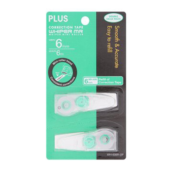 PLUS Correction Tape Whiper Mini Roller 5mm / 6mm (includes refill only ...