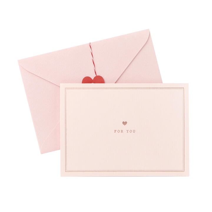[ARTBOX OFFICIAL] From Korea Pink Heart Eyelet Card Envelope Set ...