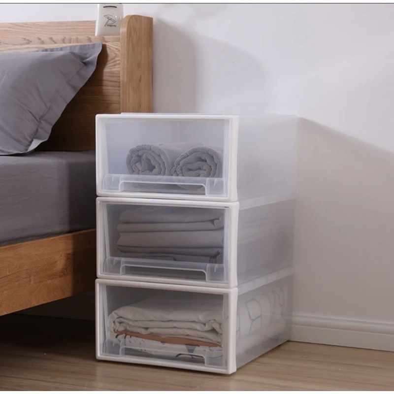 [Preorder] 21L Stackable Storage Box Drawer Wardrobe Home Organizer Big ...