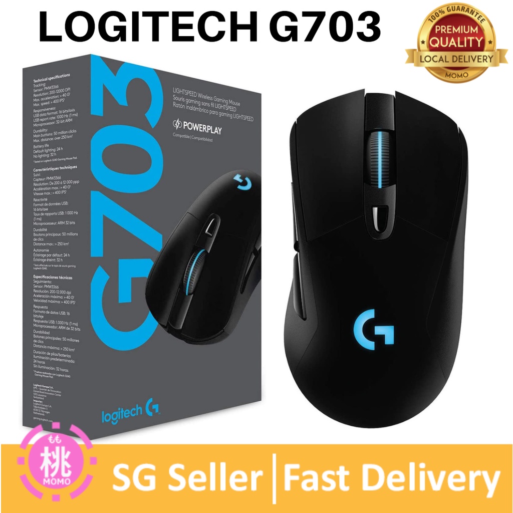Logitech G703 Lightspeed Wireless Gaming Mouse W/Hero 25K Sensor ...