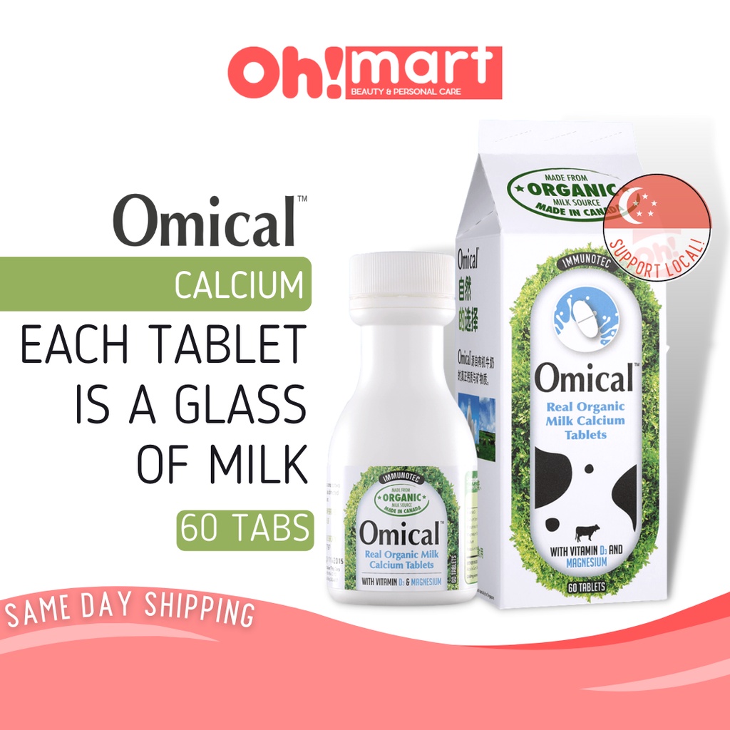 Immunotec Omical Organic Milk Calcium Tablets 60s | Shopee Singapore