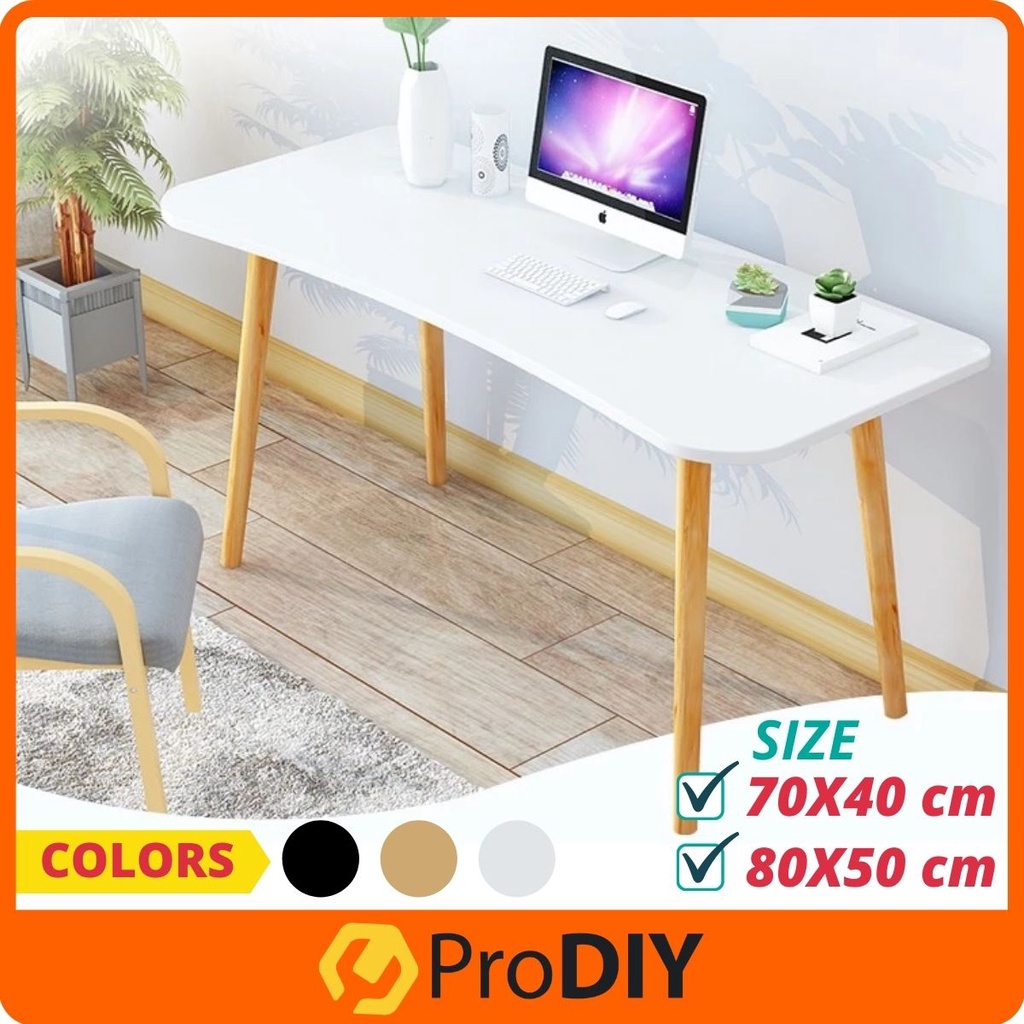 2 Sizes Nordic Style Computer Desk Writing Table Home Office Desks ...