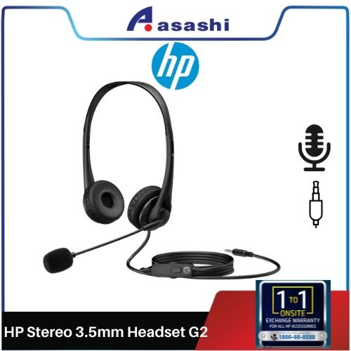 HP Stereo 3.5mm Headset G2 428H6AA/428H5AA (USB) | Shopee Singapore