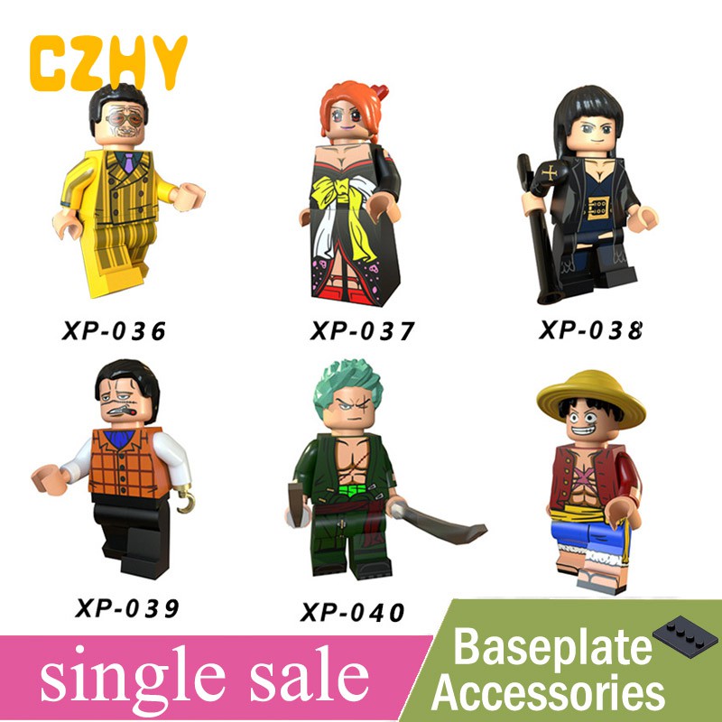 Minifigures Japanese Cartoon Luffy Building Blocks Toys XP036-041 ...