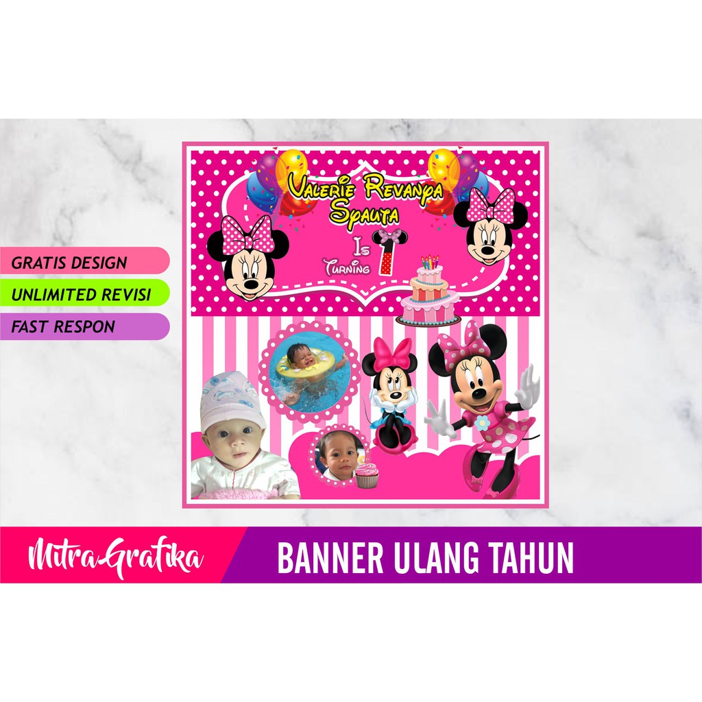 Banner/ BACKDROP/BACKDROP/MINI MOUSE Theme Birthday BANNER Can REQUEST ...