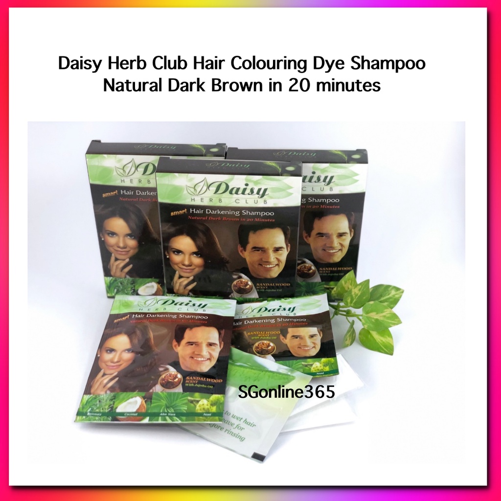 Daisy Herb Club Hair Colouring Dye Shampoo (3 Boxes) | Shopee Singapore
