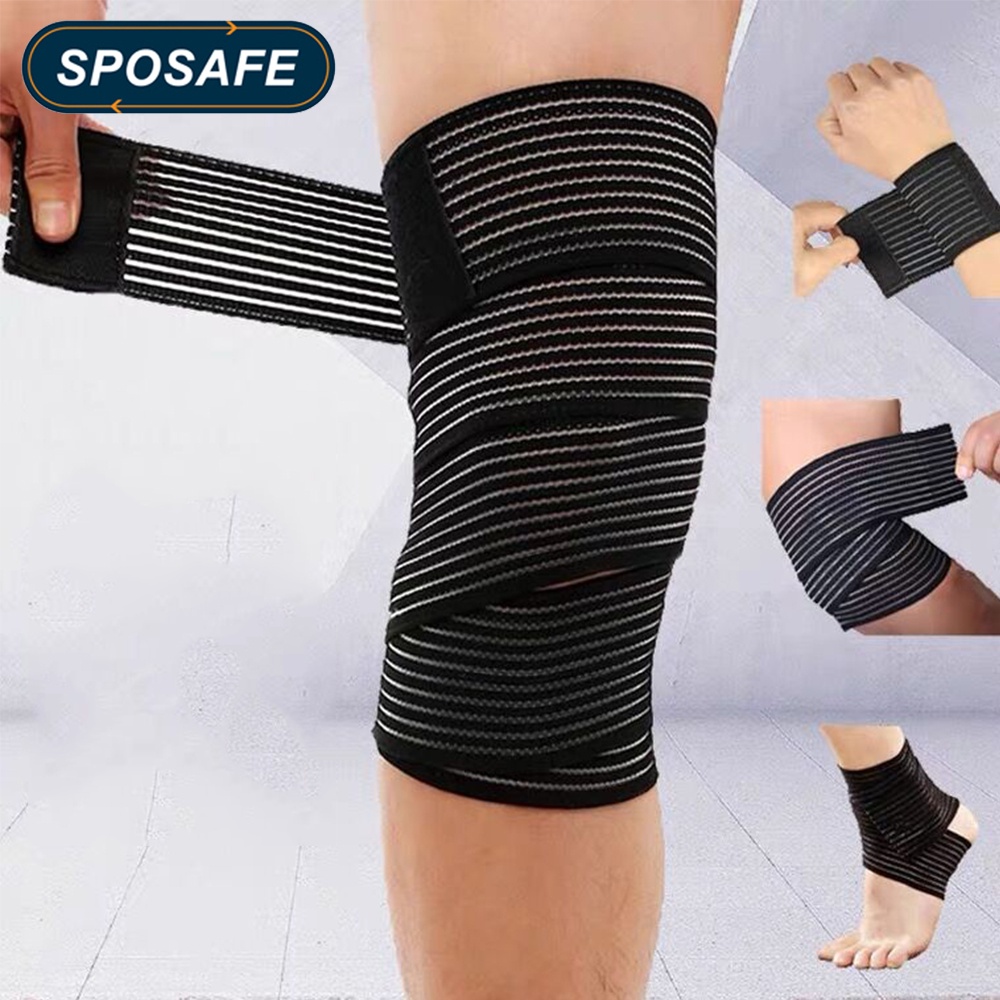 SPOSAFE 1 Pcs Elastic muscle bandage sports compression bandage for ...