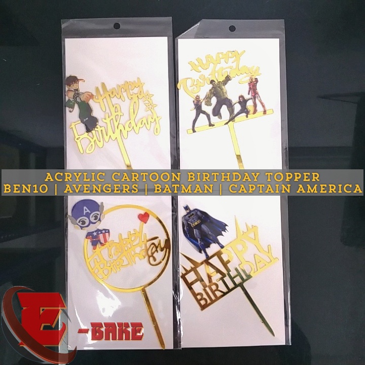 ACRYLIC TOPPER BIRTHDAY TOPPER | CARTOON TOPPER | CAKE DECORATION ...