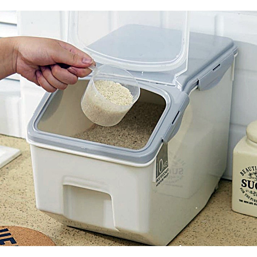 [Korea] Premium Rice bin Rice dispenser Rice box Rice storage box ...