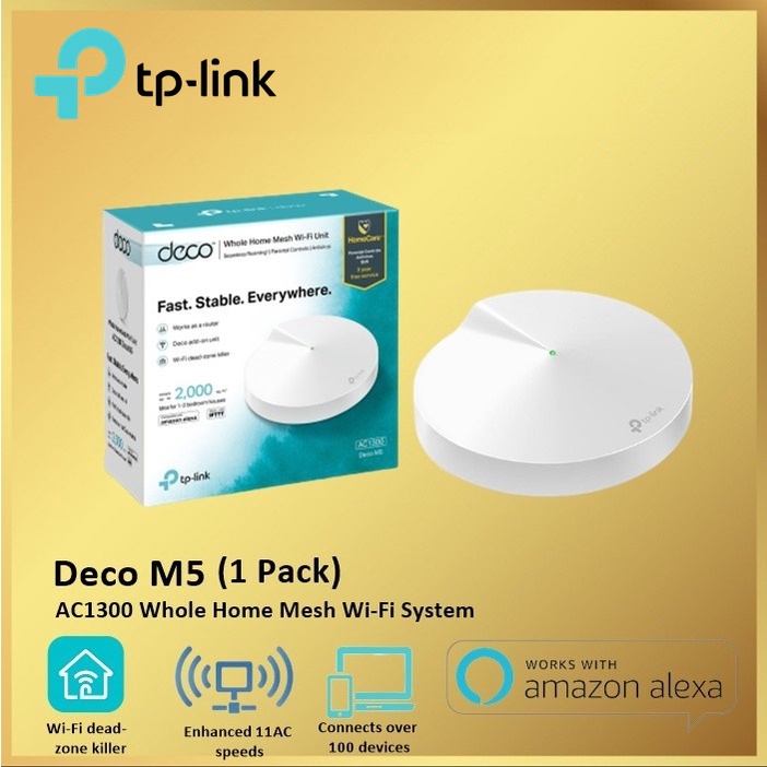 TP-LINK DECO M5 AC1300 Whole Home Mesh Wi-Fi System (1 PACK) | Shopee Singapore