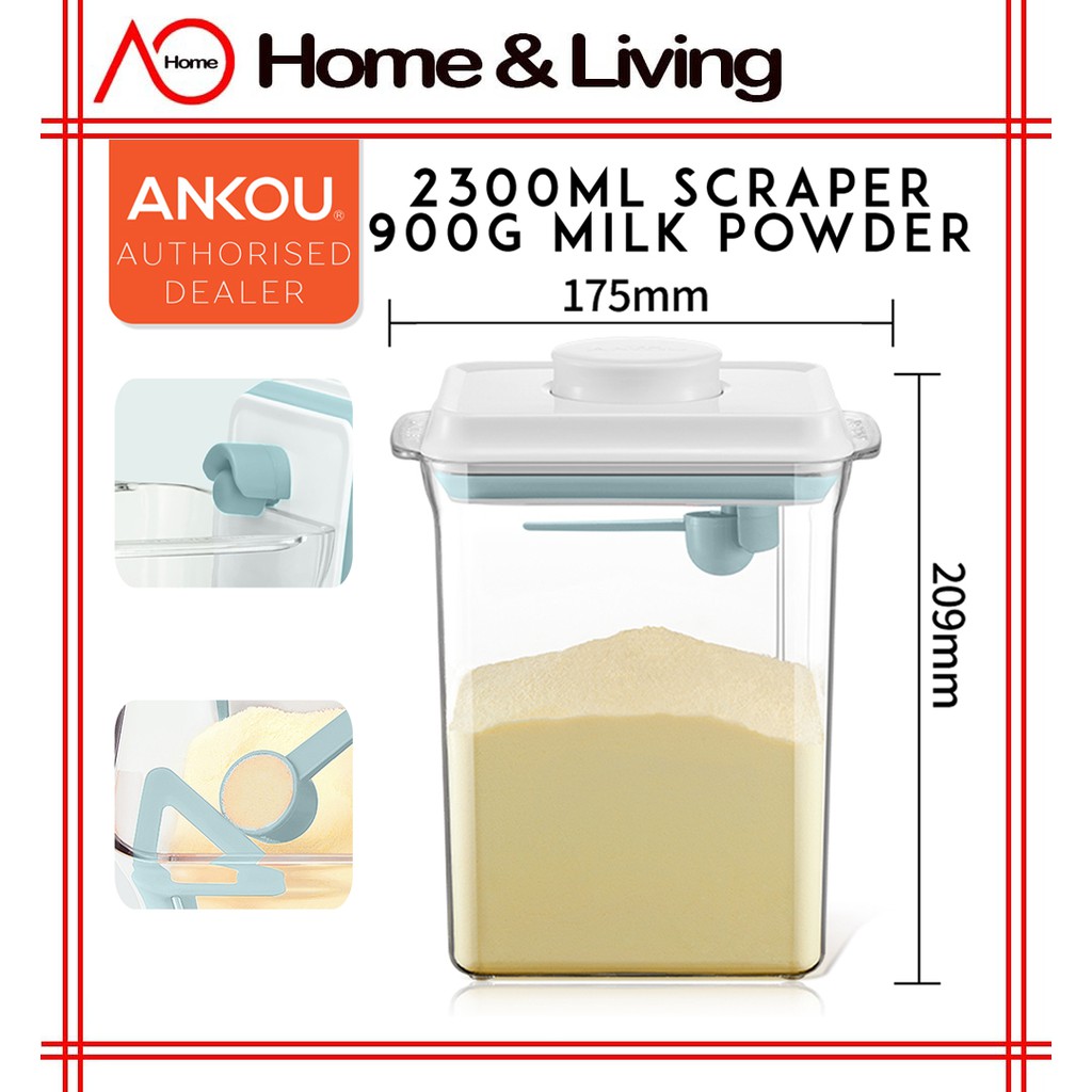 AO Home Ankou Air Tight Milk Powder Container With Scraper - Rectangle ...
