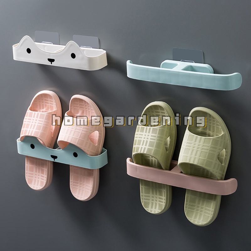 Wall Mounted Shoe Rack Bathroom Home Shoe Organizer Space Saving ...