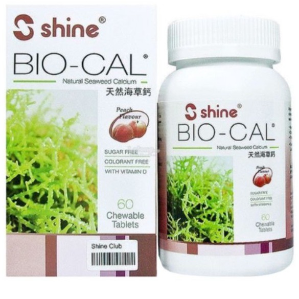 Shine Bio Cal Natural Seaweed Calcium 60's | Shopee Singapore