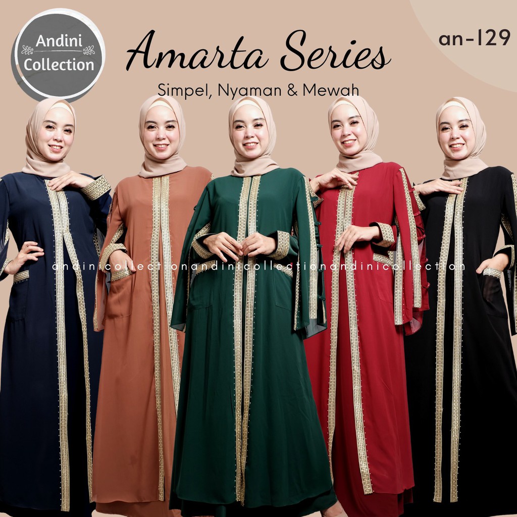 Gamis Abaya Turkey Antem/Ready JUMBO/Gamis Dannis AN 129/Jersey ...