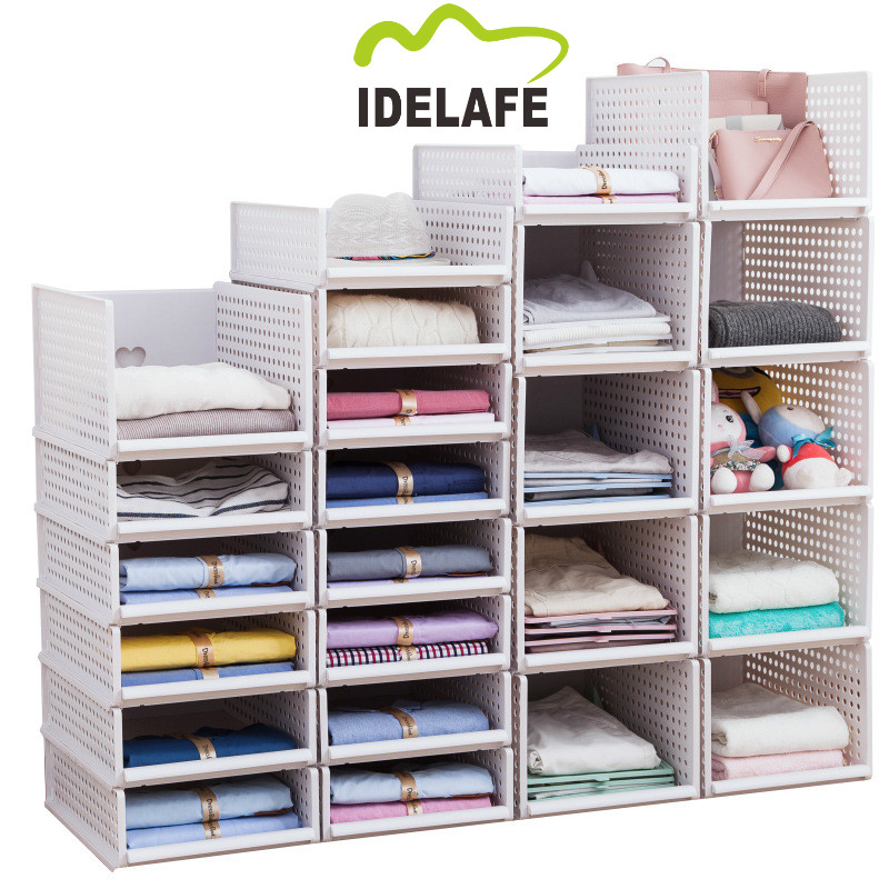Idelafe Stackable Storage Drawer Clothes Closet Wardrobe Organizer ...