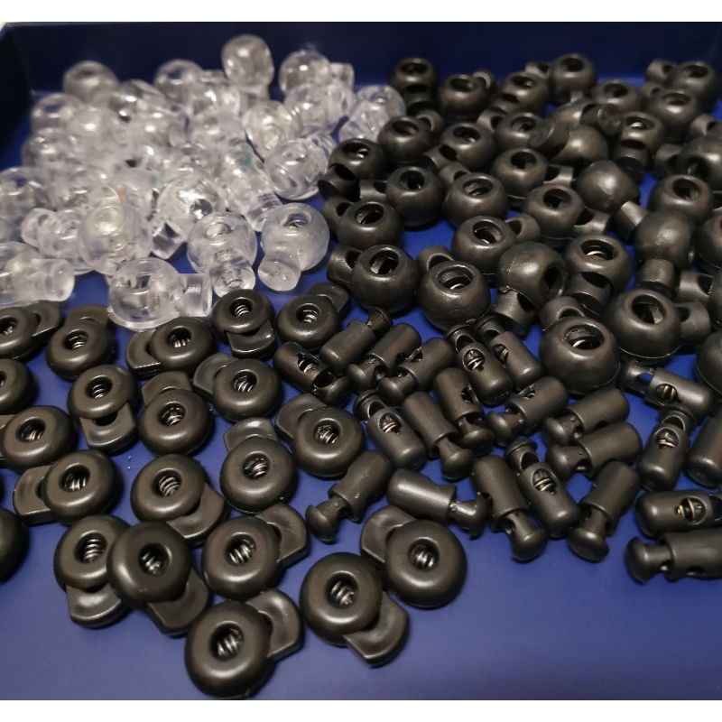 [Local seller] Plastic Stoppers Clip / Cord lock Stopper/ Stopper Bead ...