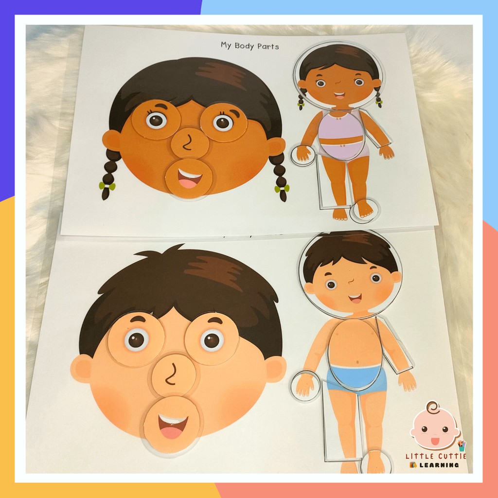 Montessori Learn Body Parts Early Learning Busy Book Preschool | Shopee ...