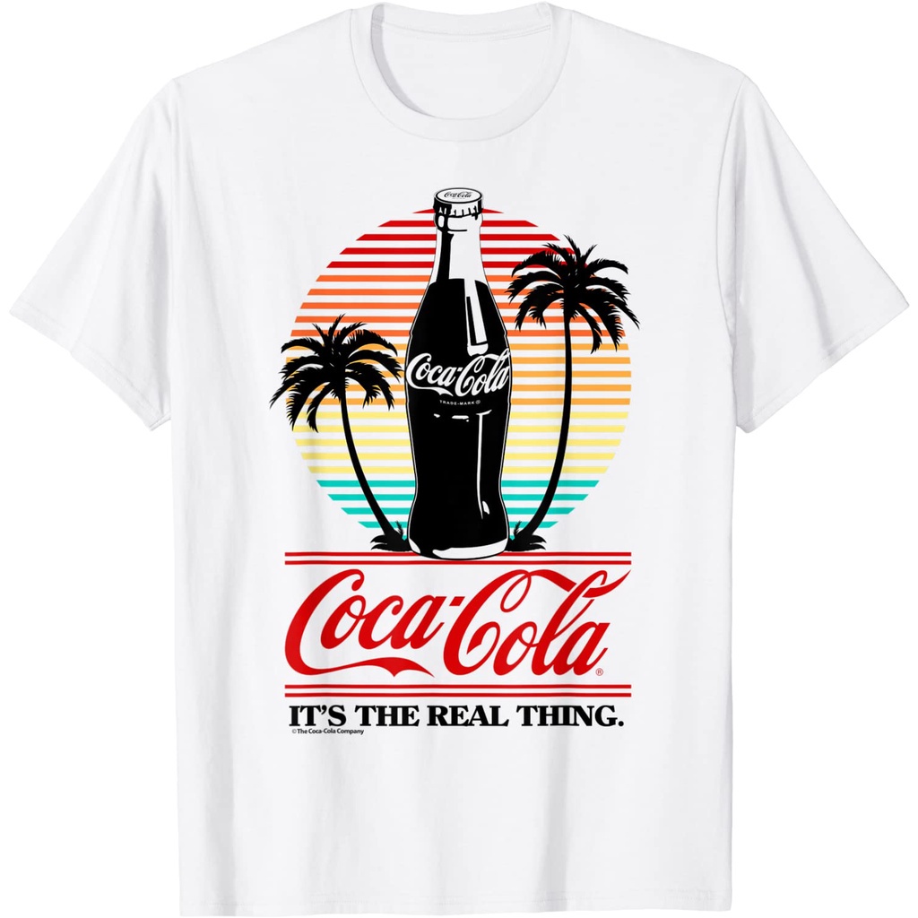 Coca-Cola Real Thing Beach Bottle Graphic T-Shirt T Shirts | Shopee ...