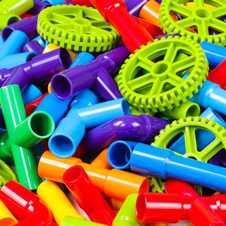 50/80/100/150Pcs DIY Water Pipe Building Blocks Toys For Children ...