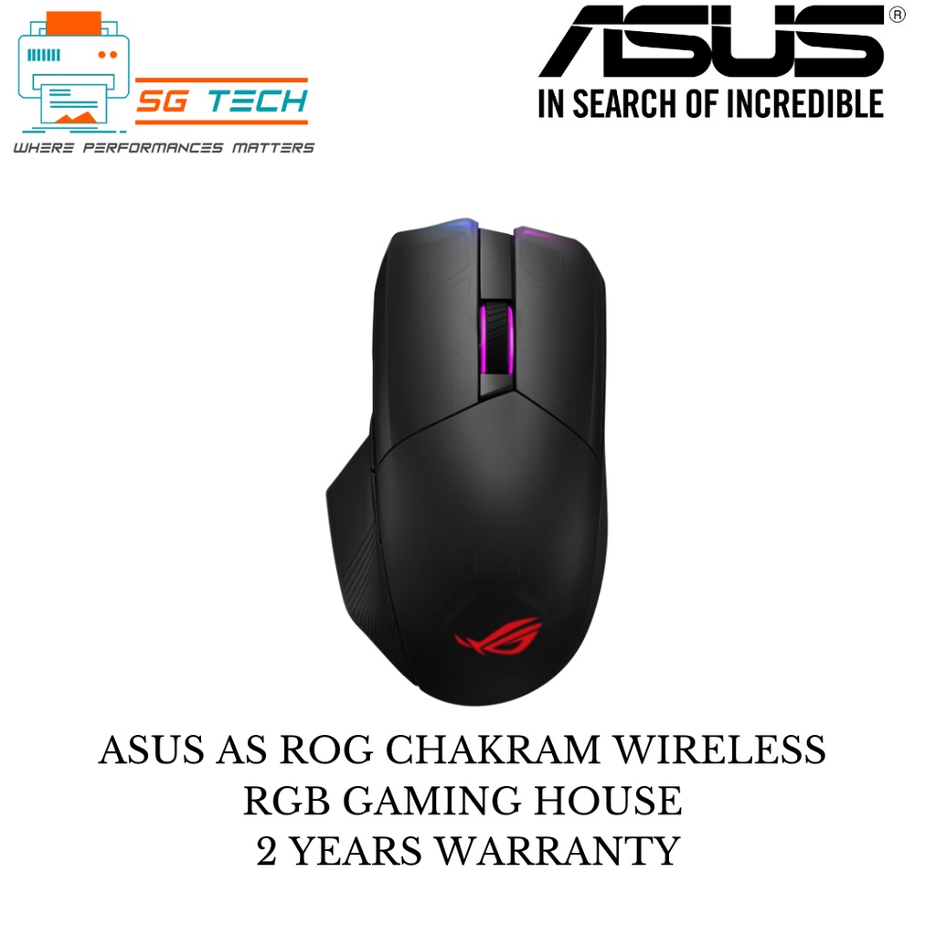 ASUS AS ROG CHAKRAM WIRELESS RGB GAMING HOUSE 2 YEARS WARRANTY | Shopee ...