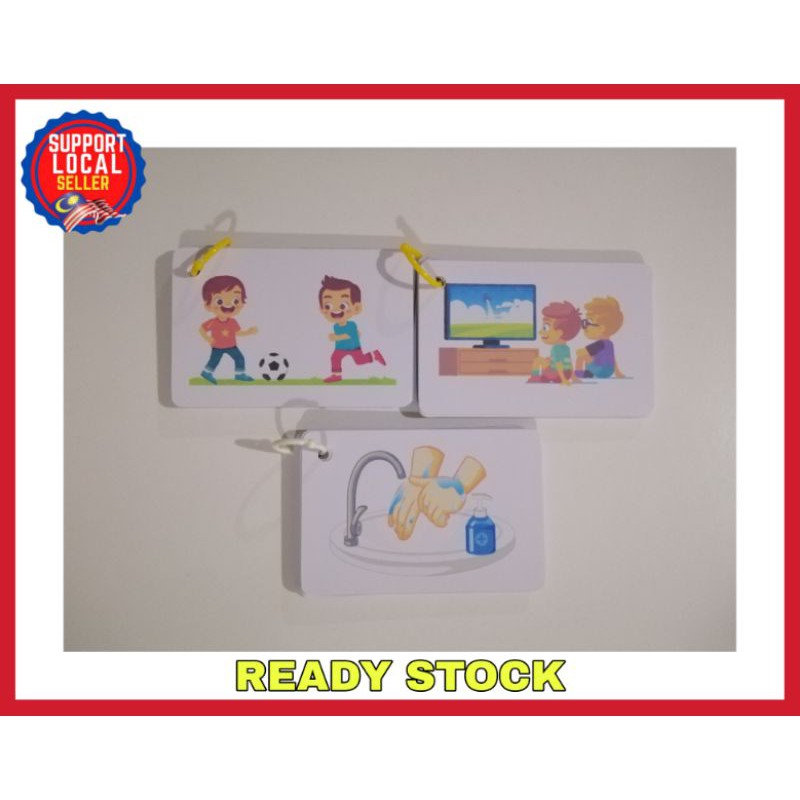 Flash card Malay flash card flash card verbs ABC number | Shopee Singapore