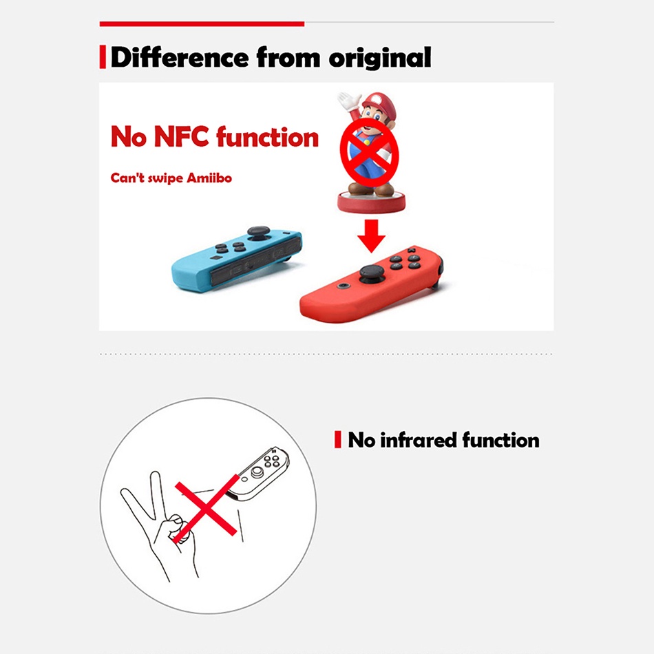 Wireless Control JoyCon Gamepad For Nintendo Switch Oled Controllers With Straps Dual Vibration ...