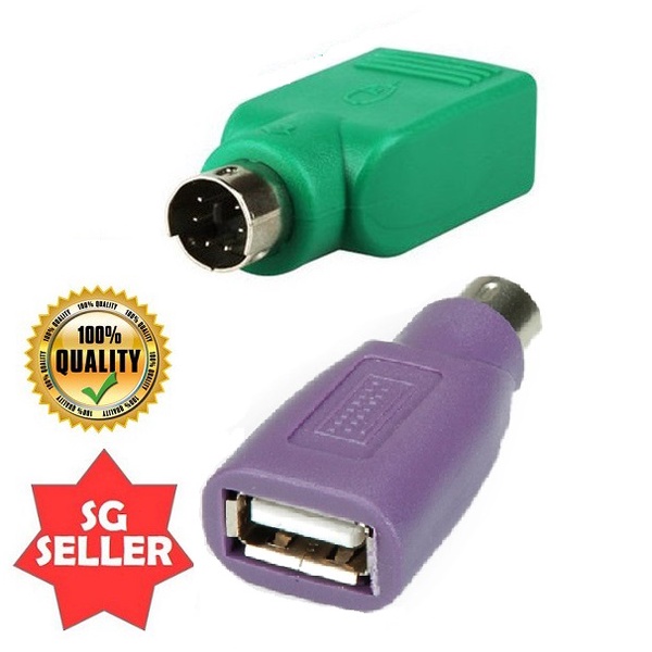 USB Female to PS/2 PS2 Port Adapter Converter for Mouse Keyboard PC ...