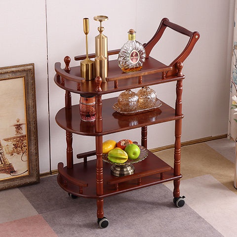 Solid Wood Dining Car Hotel Food Delivery Van Restaurant Trolley Drinks ...