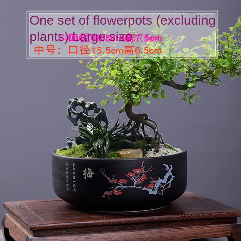 New Chinese Style Flower Pot Ceramic Large Desktop Light Luxury ...