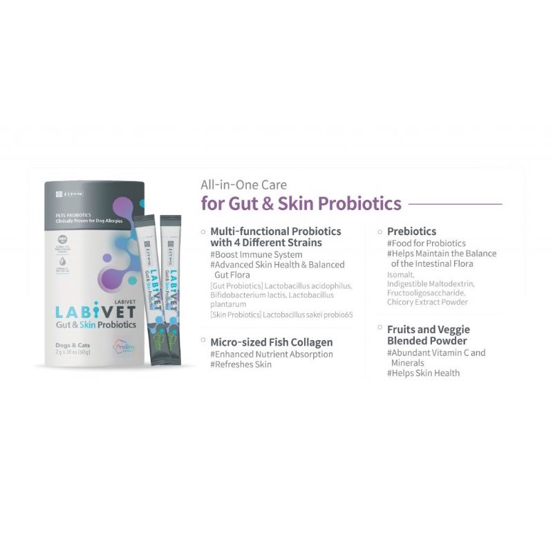 Labivet Probiotics Skin & Gut Health For Dogs & Cats 60g | Shopee Singapore