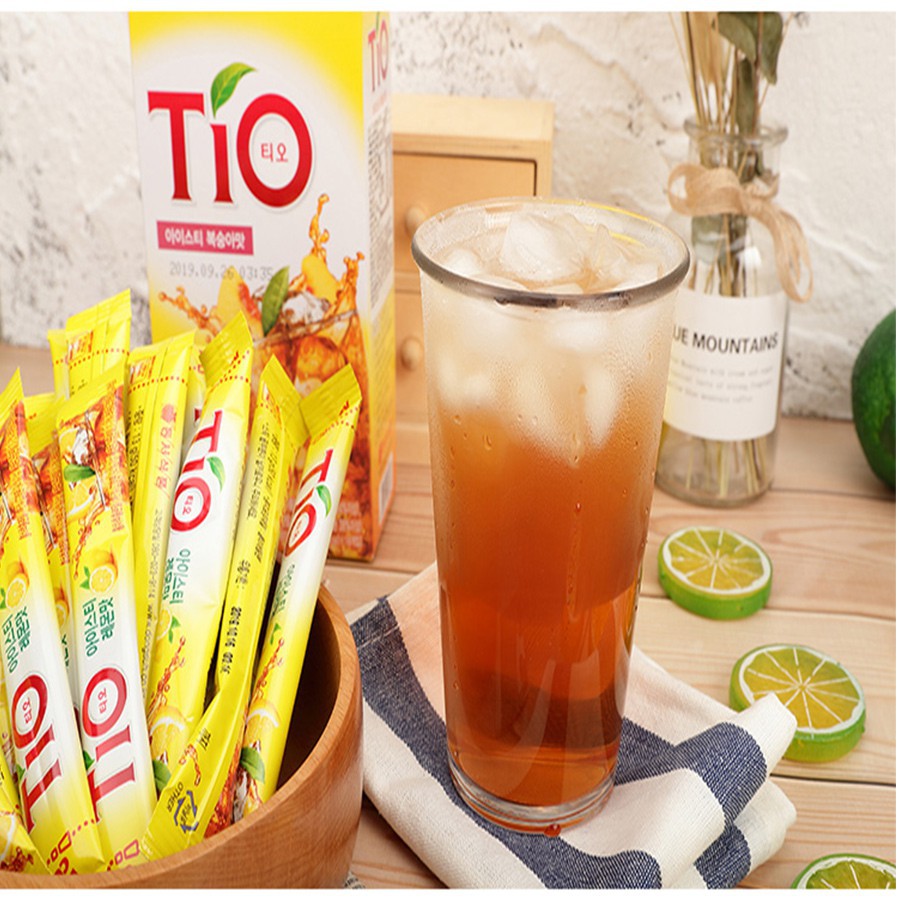 KR134 DONGSUH TIO Korea Ice Lemon / Peach Tea Powder 234g (18 sticks ...