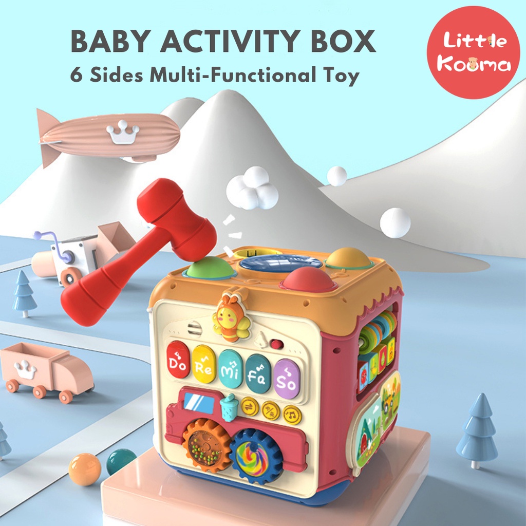 Huanger Baby Activity Box - 6 Sides Multi-Functional Early Educational ...