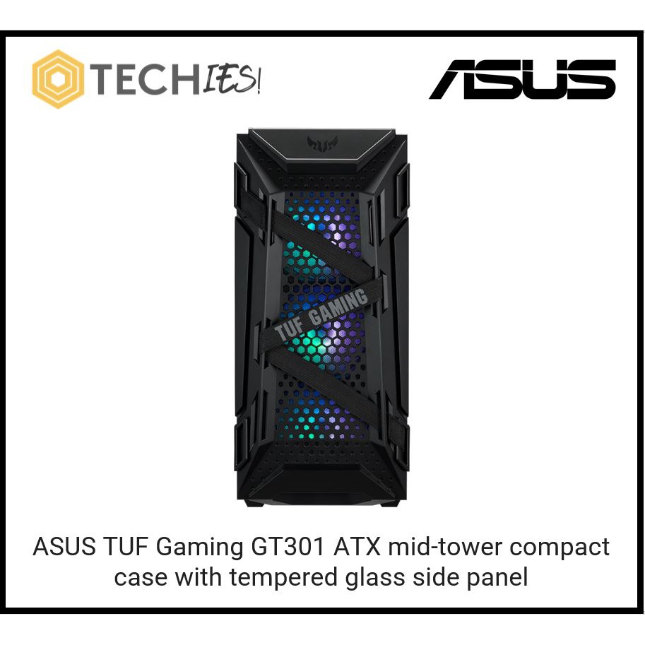 Asus TUF Gaming GT301 ATX mid-tower compact case with tempered glass ...