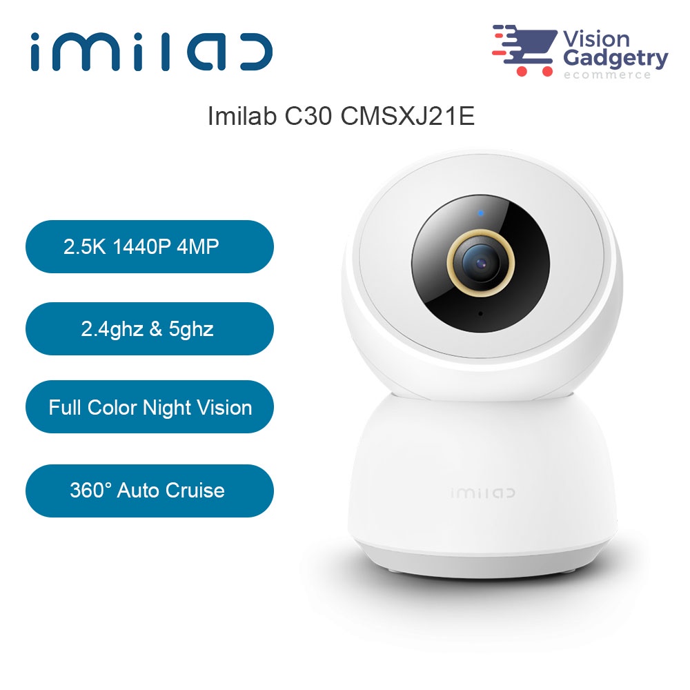 [Global] Imilab C30 PTZ WiFi CCTV IP Camera 2.5K 1440p 4MP 360 2.4GHZ ...