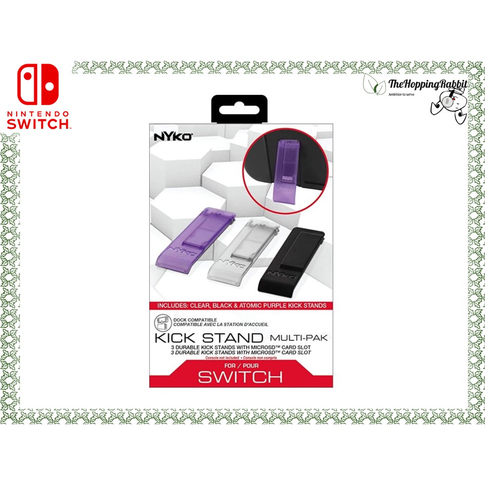 Nintendo Switch Kickstand Multi Pack Purple/Clear/Black Nyko | Shopee ...