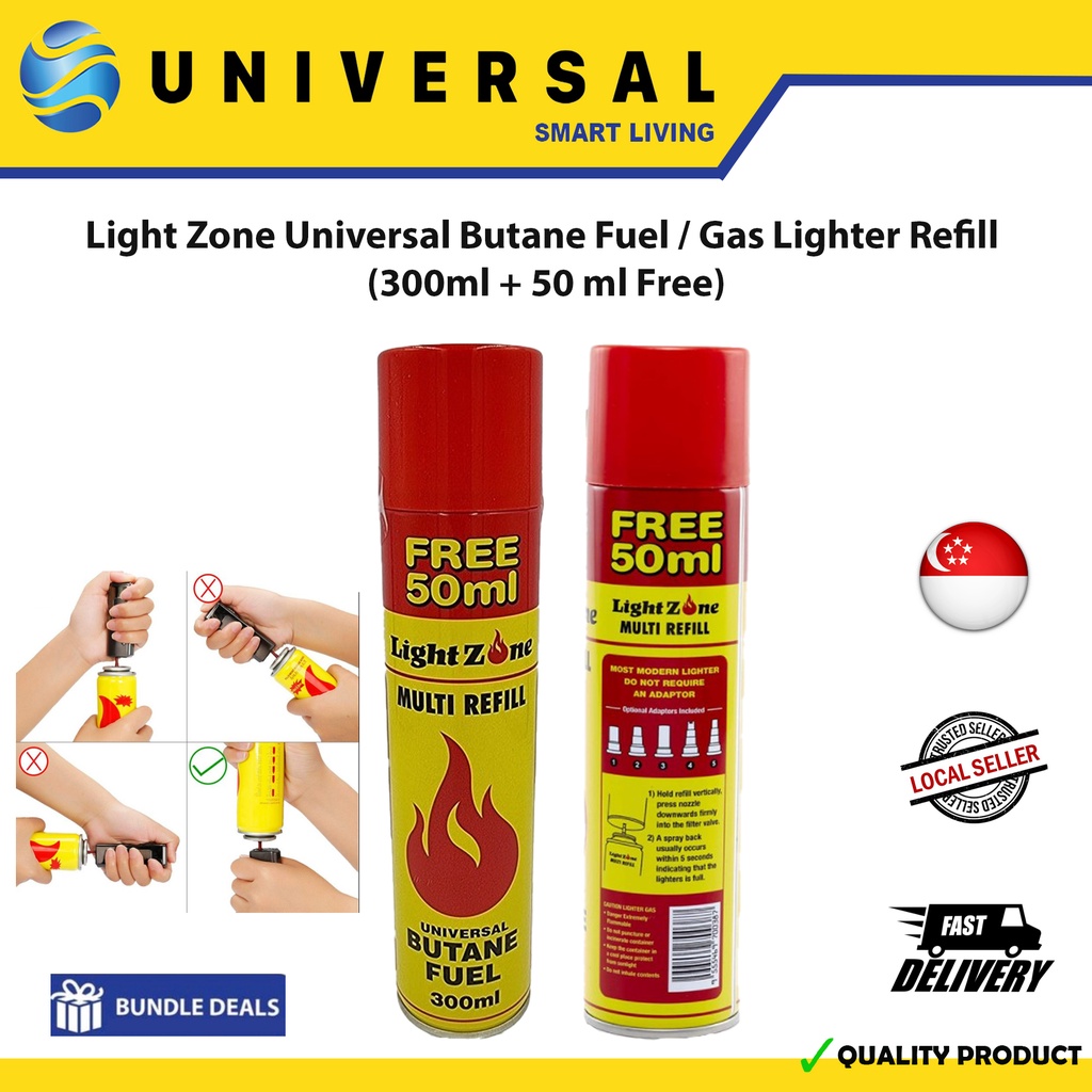[SG SHOP SELLER] Light Zone Universal Butane Fuel / Gas Lighter Refill ...