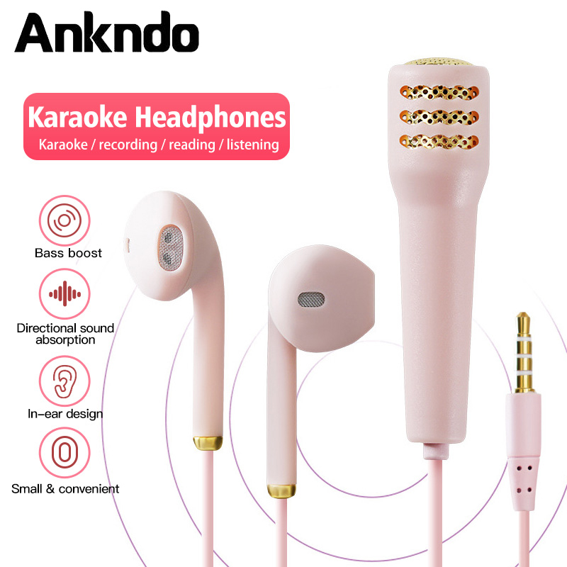 Ankndo Mini Karaoke Microphone 3.5mm High Quality Headset TIK TOK HIFI ...