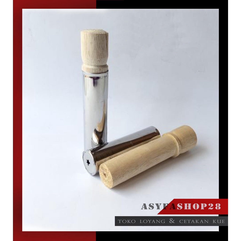 KAYU Stainless Steel Coconut Root Winged Bean Cake Mold, Wooden Push ...