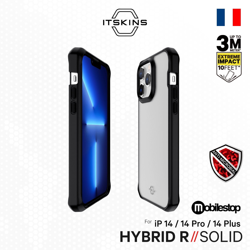 ITSKINS Hybrid R Solid for iP 14 / 14 Pro / 14 Plus - Black and ...