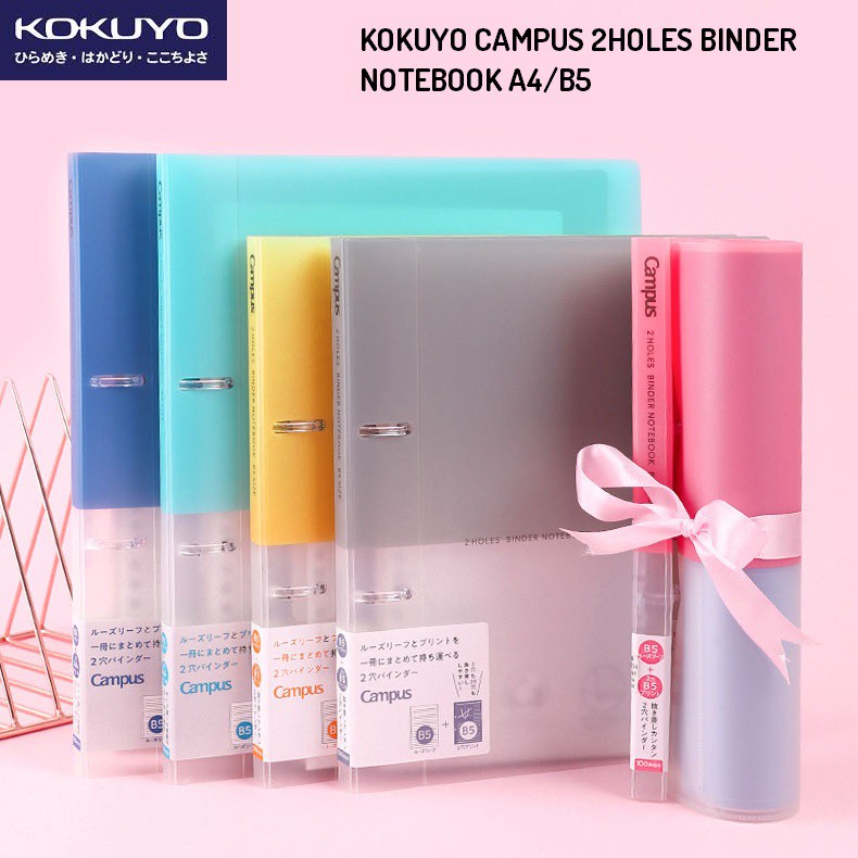 Kokuyo RU-PP358/158 Campus 2 Holes Binder Notebook A4 / B5 -REFILLABLE ...