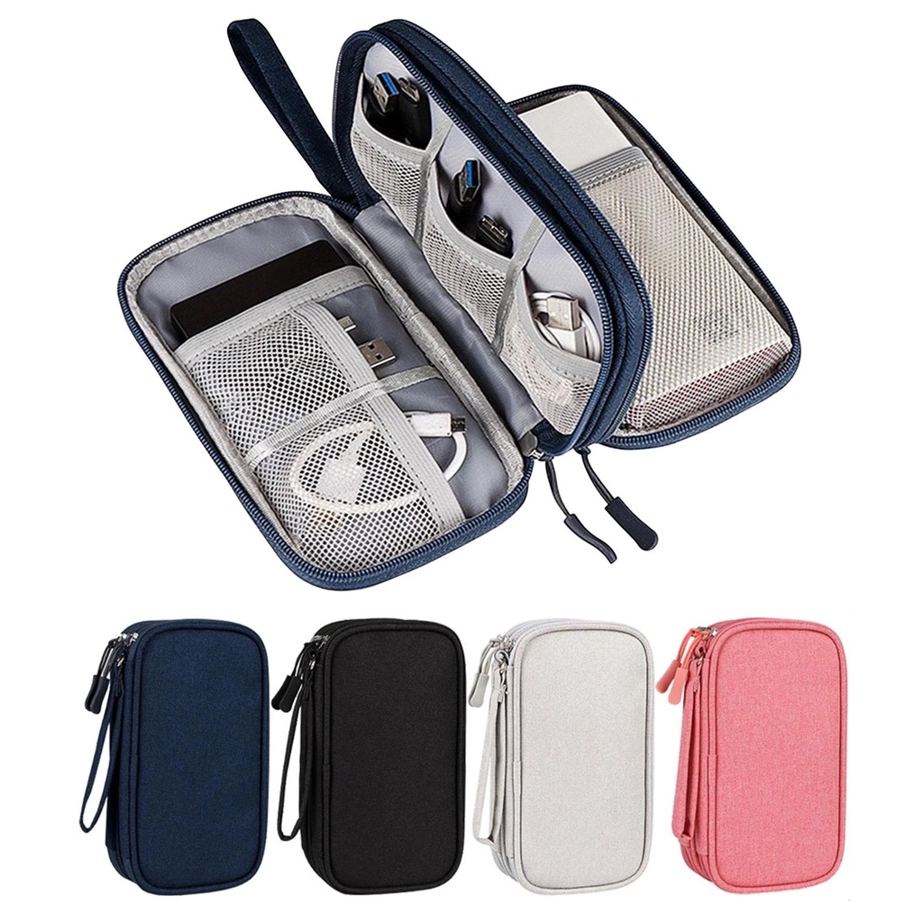 Portable Double Layer Power Bank Storage Bag /Premium Quality USB ...