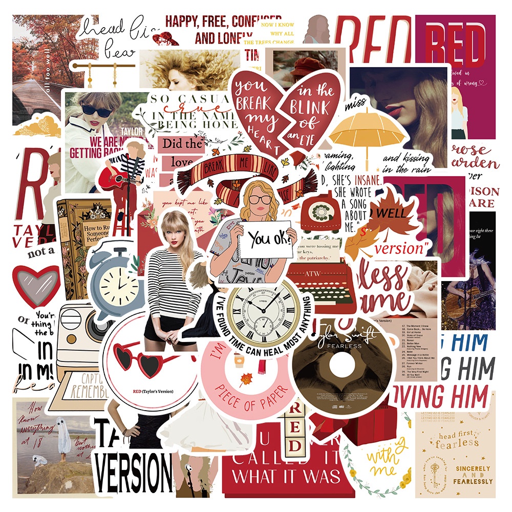 Taylor's Version】50pcs Taylor Swift Album Red ( Taylor's Version ...