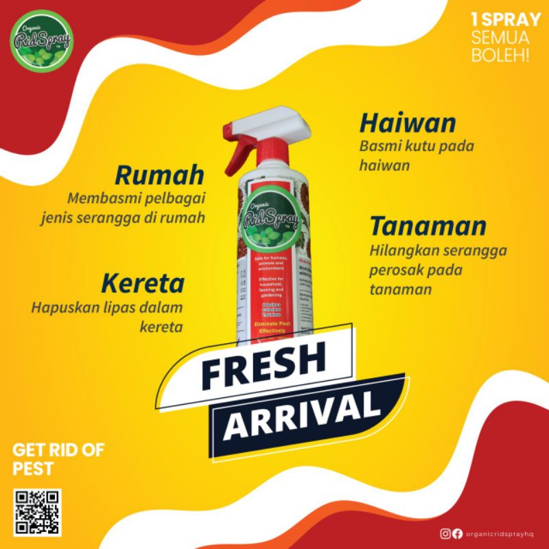 Organic Rid Spray | Shopee Singapore