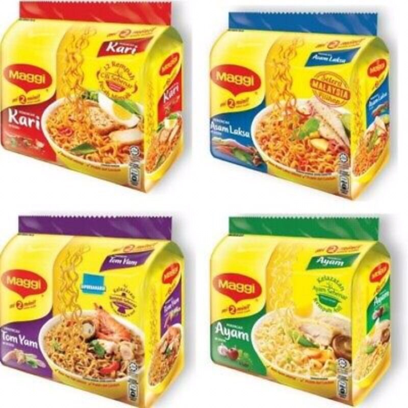 Maggi Instant Noodle 5 packs (Chicken / Curry / Tom Yam / Laksa ...