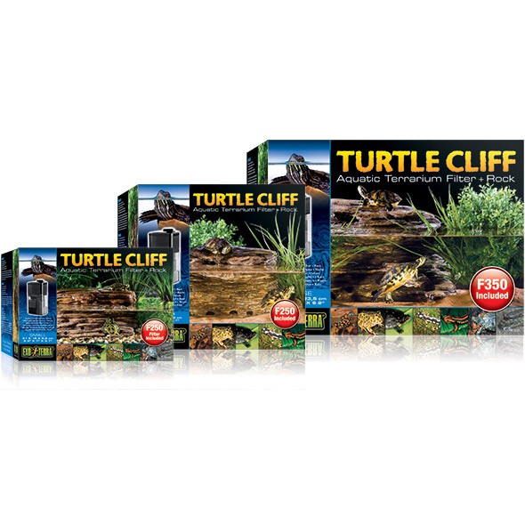 EXO TERRA TURTLE CLIFF AQUATIC TERRAIN FILTER + ROCK SMALL MEDIUM LARGE ...