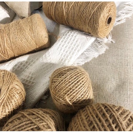 100M Jute String Twine rope 2 ply (1MM, 2MM or 3MM) jute rope Abaca ...