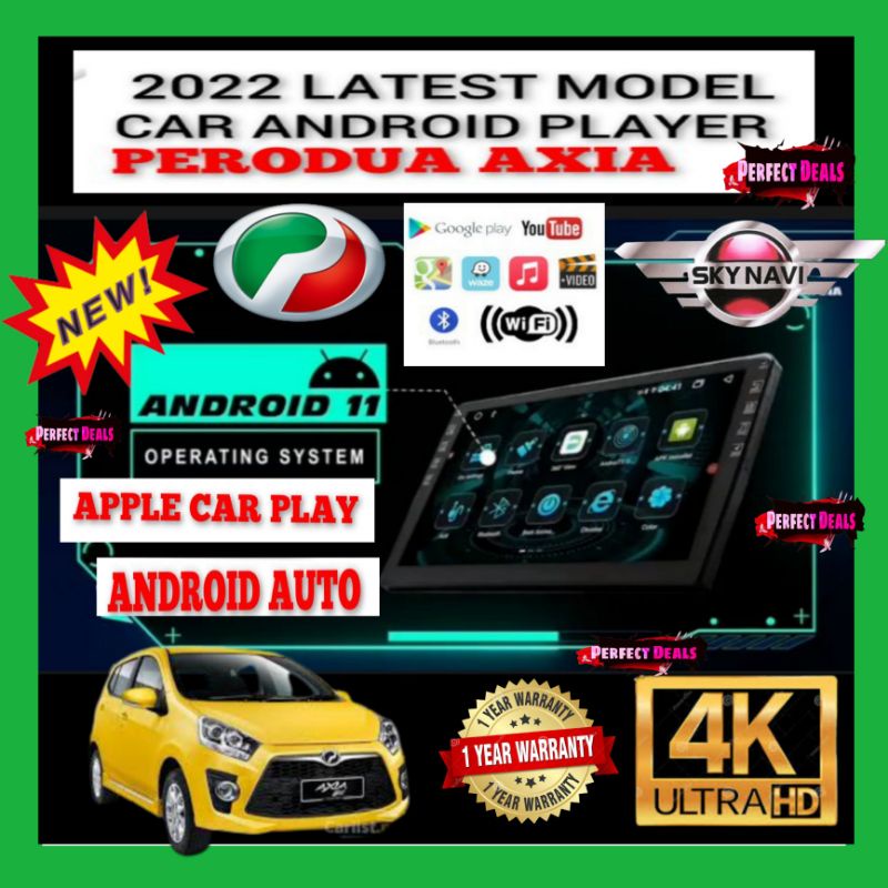 PERODUA AXIA ANDROID PLAYER 3D 360 BIRD VIEW + 4 SIDE DVR VIDEO ...
