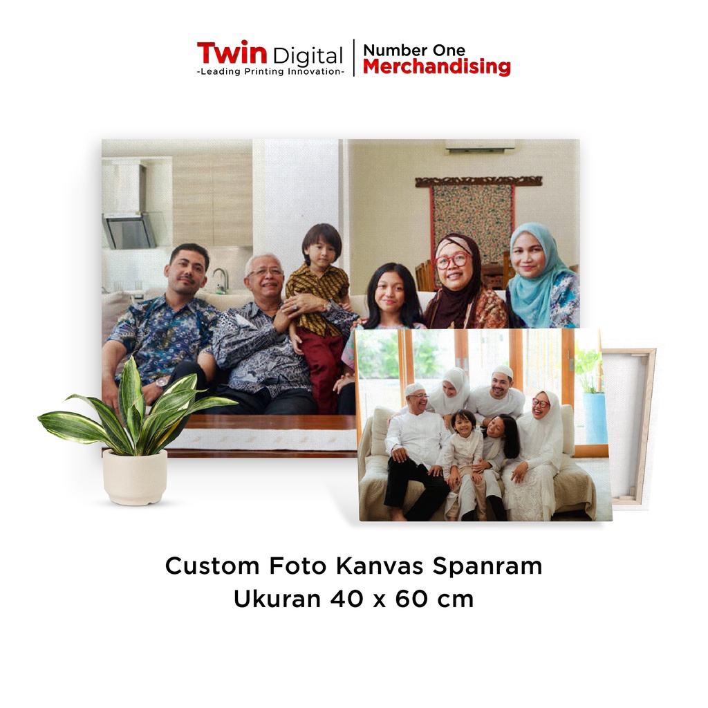 TWINDIGITAL CUSTOM LARGE FAMILY PHOTO PRINTING CANVAS SPANRAM INCLUDING ...