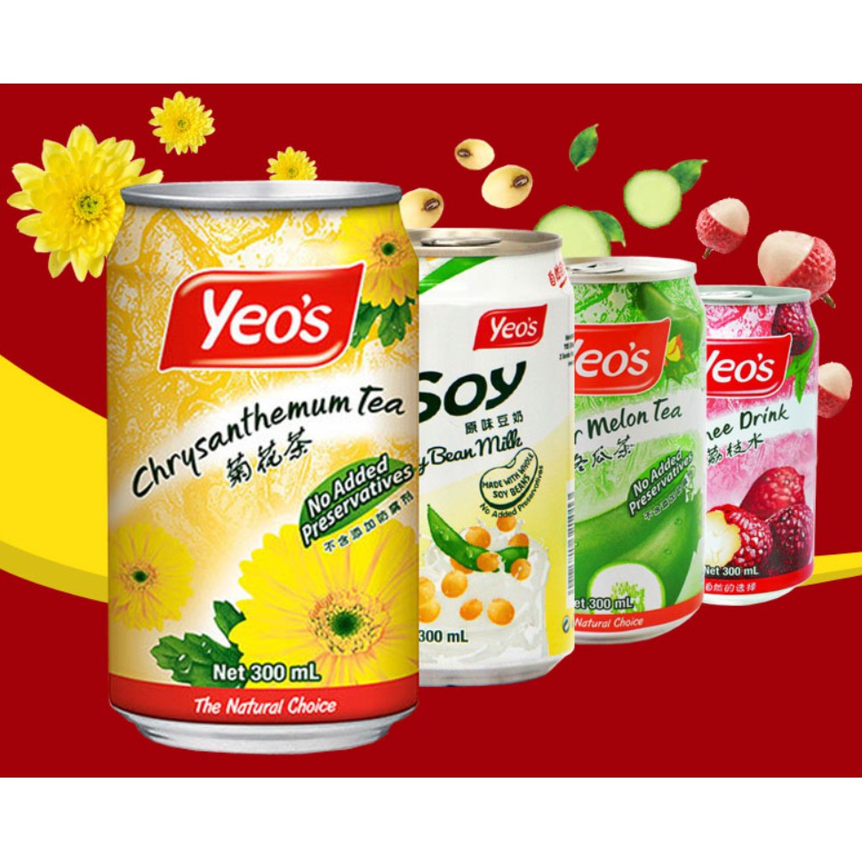 Yeo's Assorted Can Drinks Carton Deal (24 X 300ml) Buy One Carton Get ...