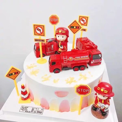 Fire Fighter Fire Engine Fire Trucks cake topper fireman Ambulance ...